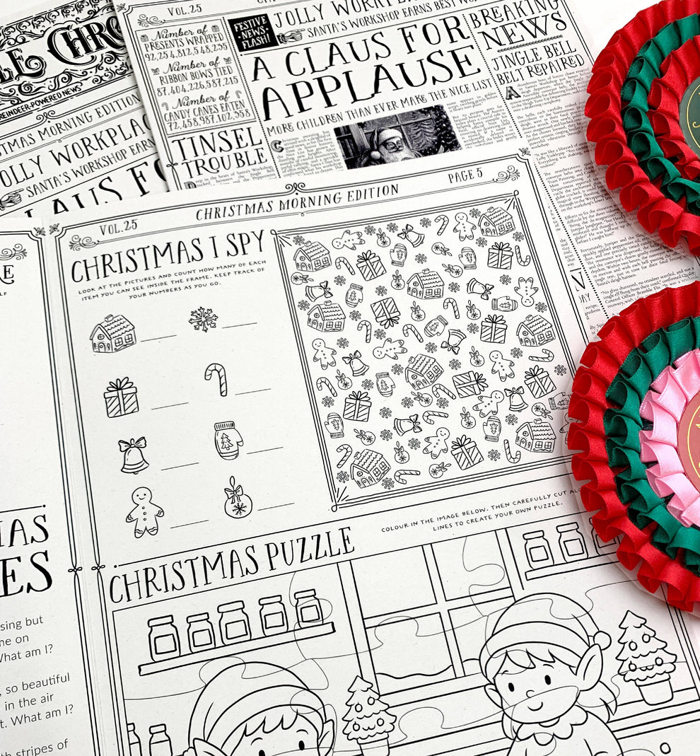 Christmas Newspaper Activity Booklet - Set of 2 Booklets ...