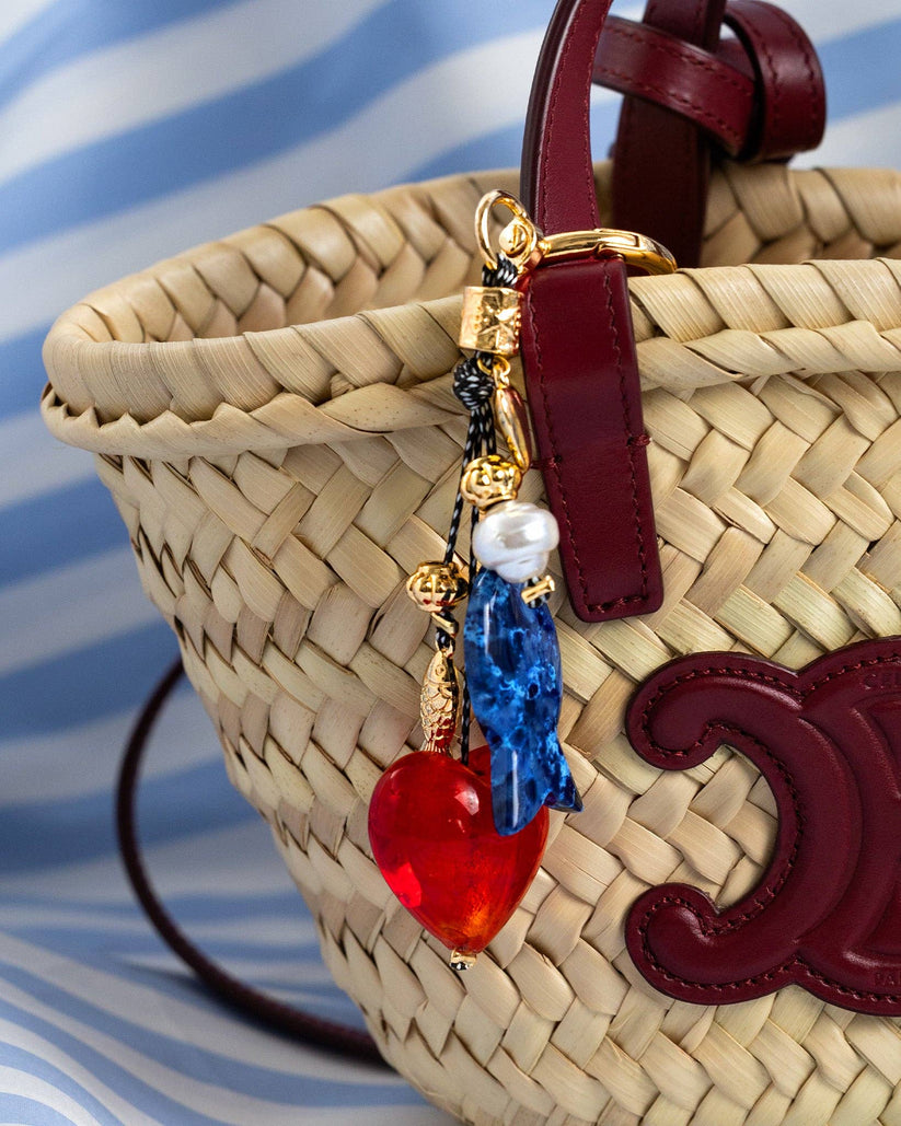 Love Heart Marbled Fish Dangle Bag Charm – HivePortarlington